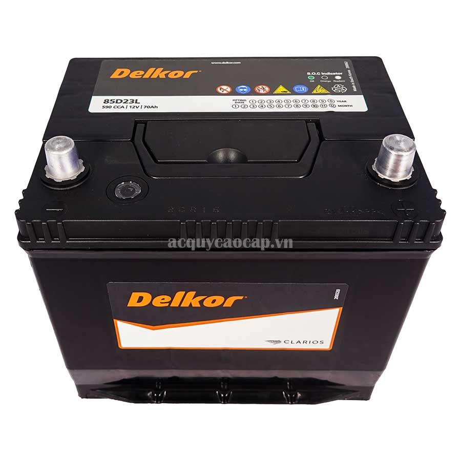 Ắc quy Delkor 85D23L 12V 70AH chất lượng cao, giá hợp lý, tặng ưu đãi