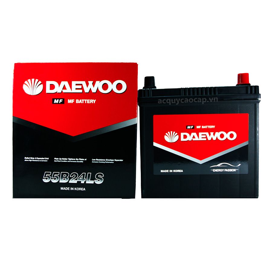 Ắc quy Daewoo 55B24LS 12V 45AH giá hấp dẫn, ưu đãi lớn - Acquycaocap