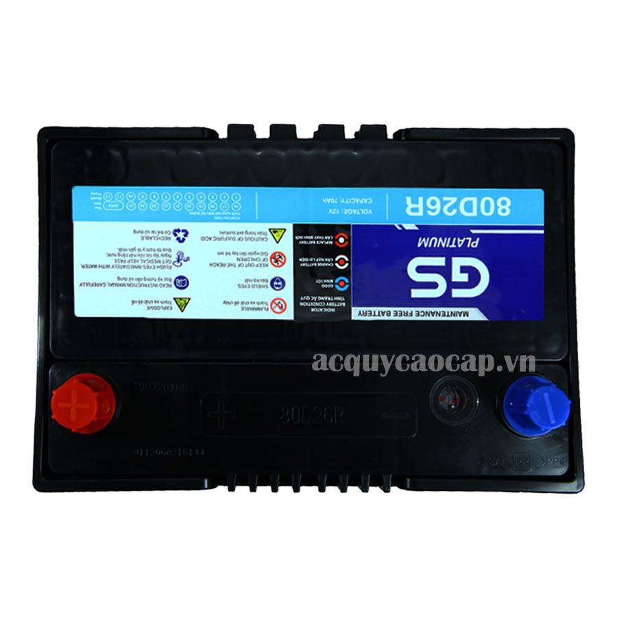 Ắc quy GS 80D26R 12V 70AH Mua Online chính hãng, giá ưu đãi tốt nhất