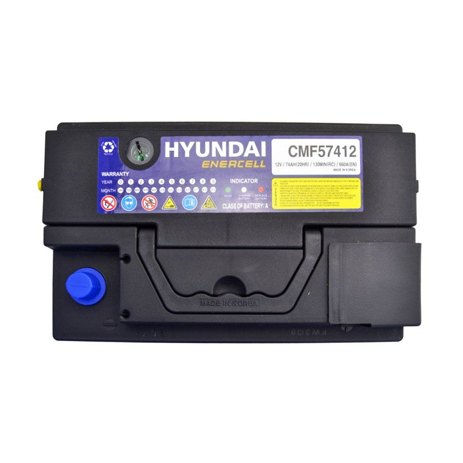 Ắc quy Hyundai DIN 57412 12V 74AH mua giá rẻ ở TP HCM tại Acquycaocap