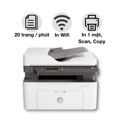 Máy in HP đa năng LaserJet MFP 137fnw 4ZB84A - Chính hãng