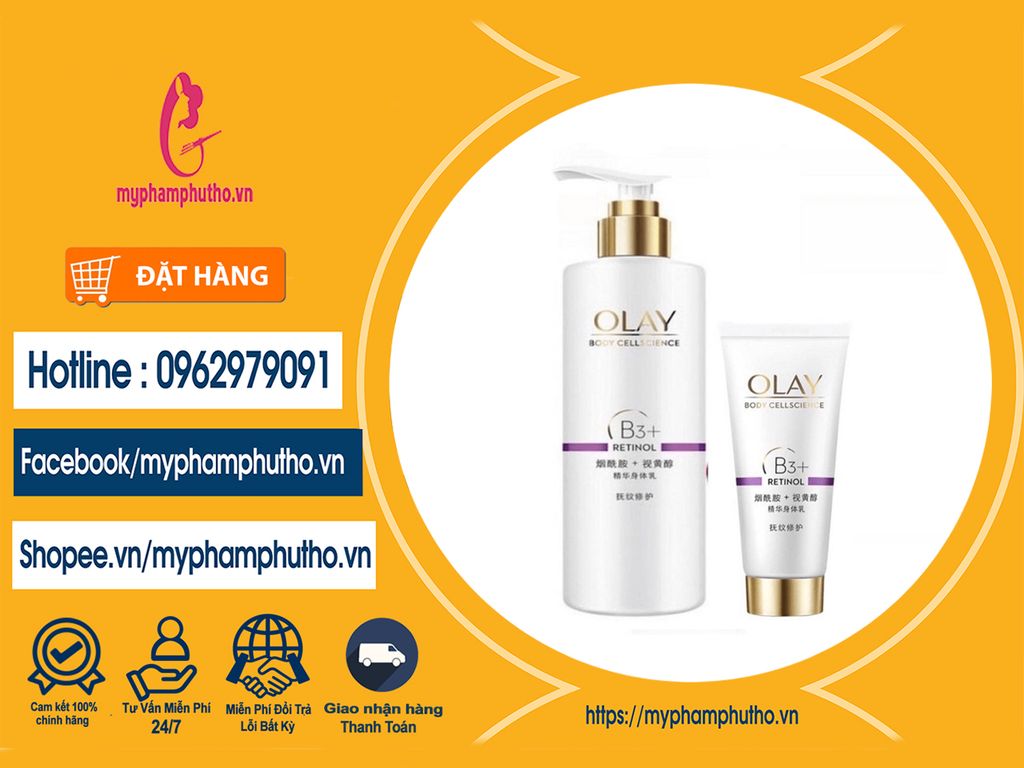 Sữa Dưỡng Thể Trắng Da Olay B3 Retinol Body – myphamphutho.vn