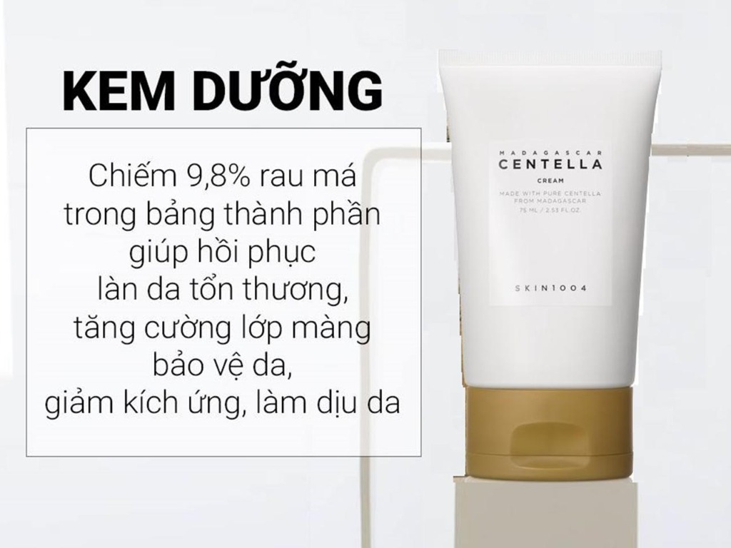 Kem Dưỡng Trị Mụn, Phục Hồi Da Mụn Chiết Xuất Rau Má Skin1004 Madagascar Centella Cream 75ml ...