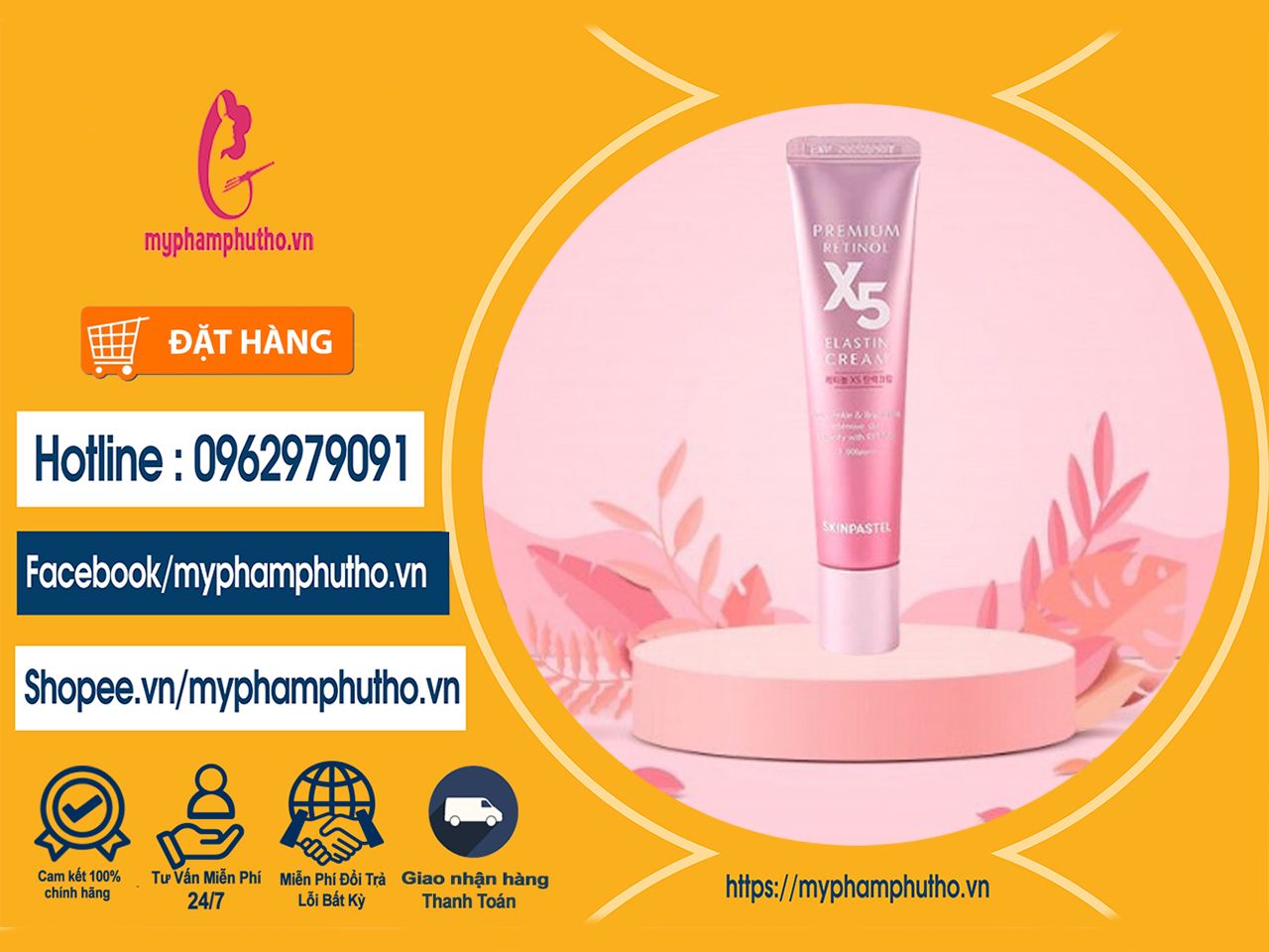Kem Retinol X5 Elastin cream Skinpastel 30ml (Tuýp) – myphamphutho.vn