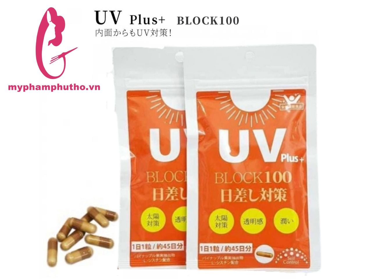 Viên Uống Chống nắng UV Plus+ Block100 45 ngày Nhật Bản – myphamphutho.vn