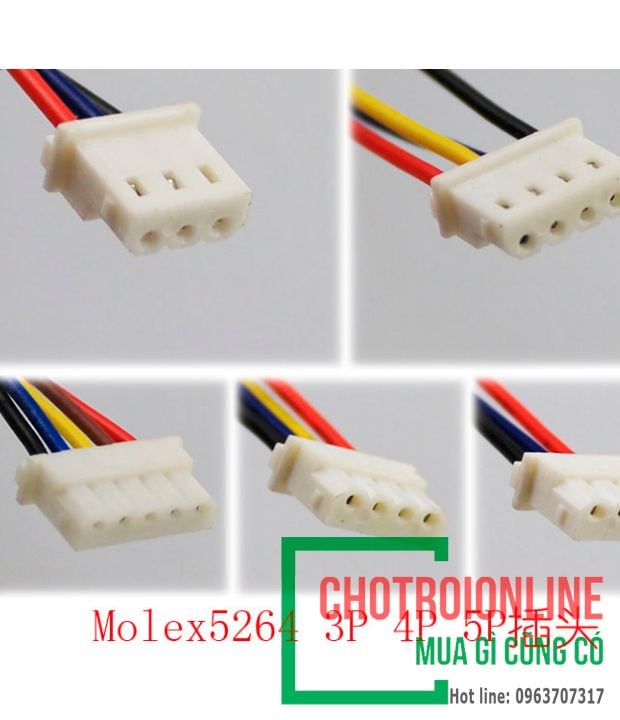 MOLEX 5264 dây cắm 2.54 dây cắm 2P 3P 4P Mo Shi có dây cắm 5P phù hợp CHOTROIONLINE.NET
