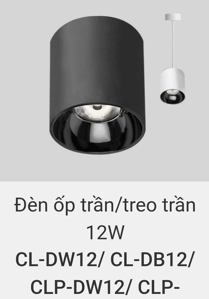 Đèn lon led ốp trần, treo trần, thả trần 12w CL DW12 , CL DB12 , CLP D – ĐÈN TRANG TRÍ ĐẸP, HIỆN ...