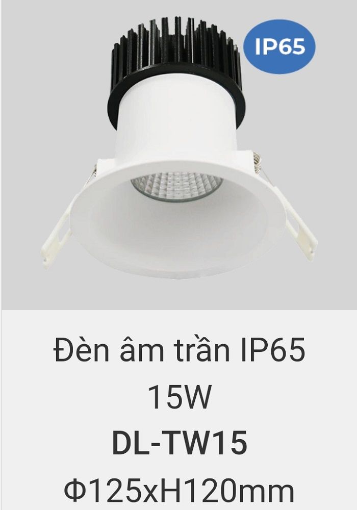 Đèn led downlight âm trần IP65 vinaled 15w DL TW15 – ĐÈN TRANG TRÍ ĐẸP ...
