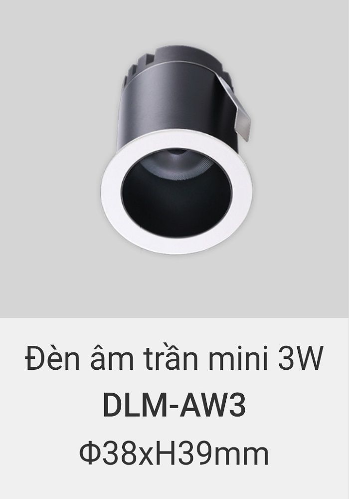 Đèn led downlight âm trần mini vinaled 3w DLM AW3 – ĐÈN TRANG TRÍ ĐẸP, HIỆN ĐẠI, GIÁ TỐT NHẤT