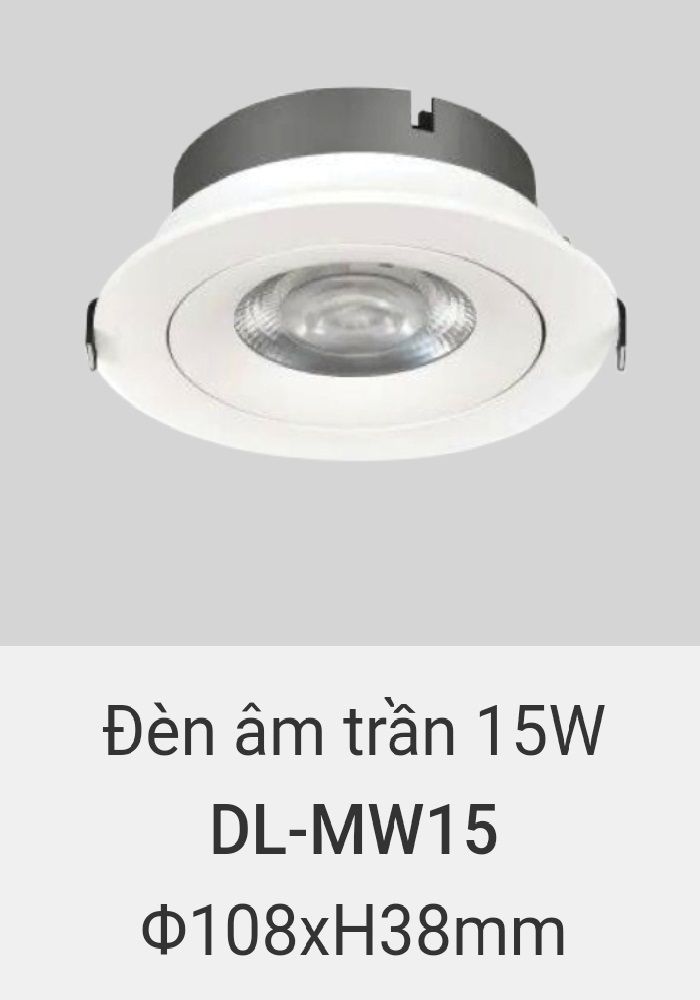 Đèn led downlight âm trần vinaled 15w DL MW15 – ĐÈN TRANG TRÍ ĐẸP, HIỆN ĐẠI, GIÁ TỐT NHẤT