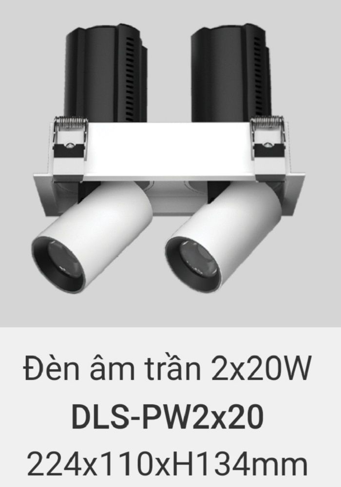 Đèn led downlight âm trần vinaled 2x20w DLS PW2X20 – ĐÈN TRANG TRÍ ĐẸP ...