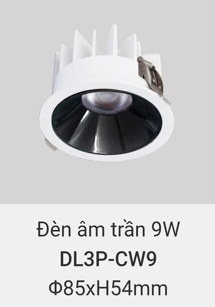 Đèn led downlight âm trần vinaled 9w DL3P CW9 – ĐÈN TRANG TRÍ ĐẸP, HIỆN ĐẠI, GIÁ TỐT NHẤT