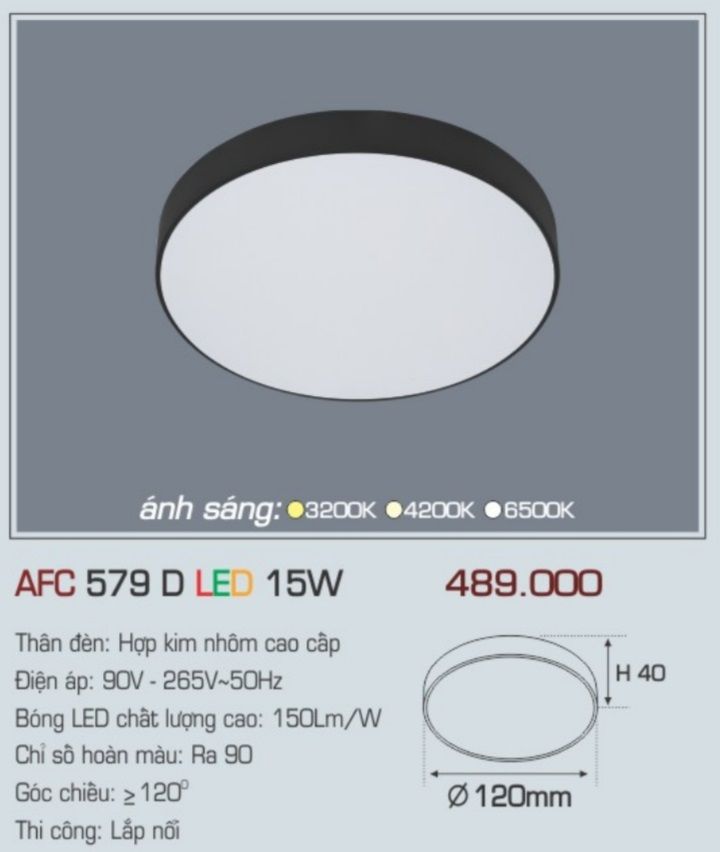 Đèn led ốp trần anfaco afc 579d led 15w – ĐÈN LED - ĐÈN TRANG TRÍ ĐẸP ...