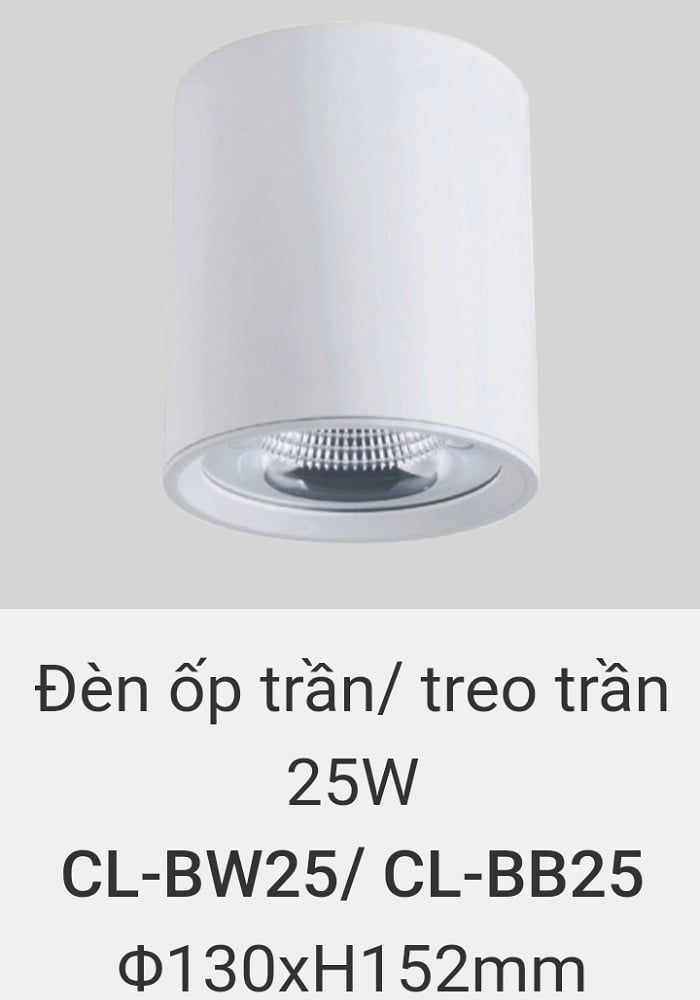 Đèn lon led ốp trần, treo trần, thả trần 25w CL BW25 , CL BB25 – ĐÈN TRANG TRÍ ĐẸP, HIỆN ĐẠI ...