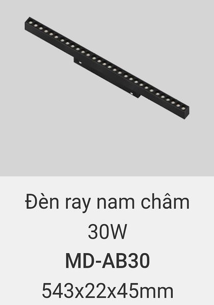 Đèn ray nam châm chiếu điểm vinaled 30w MD AB30 – ĐÈN TRANG TRÍ ĐẸP ...