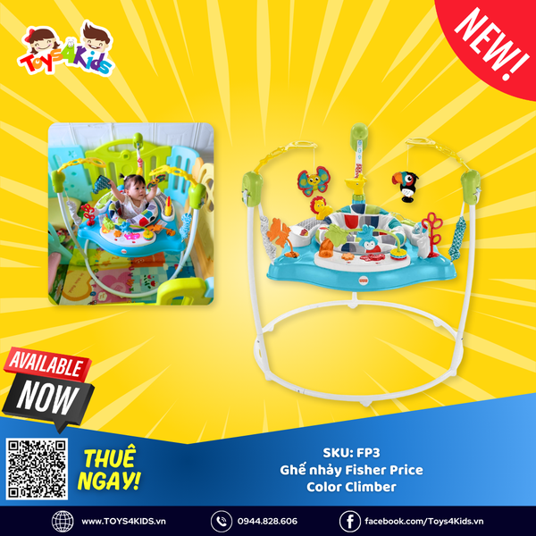 Ghế nhảy Fisher Price Baby Bouncer Color Climbers Jumperoo – Dịch vụ ...