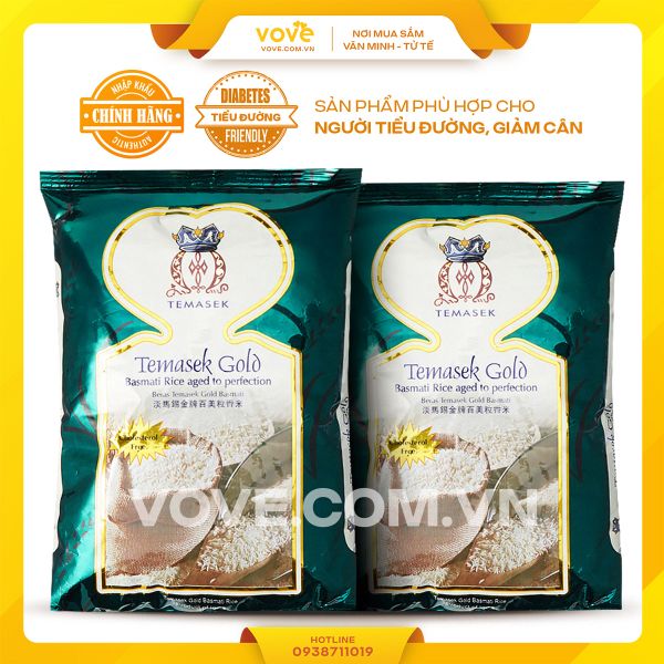 Gạo Ấn Độ Basmati Rice TEMASEK chính gốc 1kg giá tốt nhất