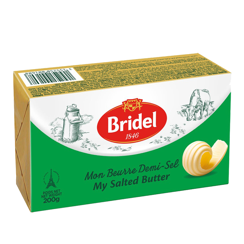Bơ mặn Bridel 80% béo 200g – Homefarm - Thực Phẩm Nhập Khẩu Cao Cấp