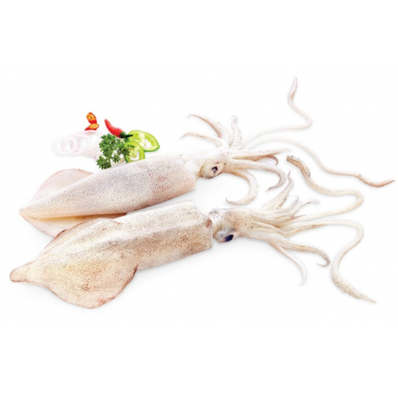 Mực ống nguyên con làm sạch ĐL 500gr Homefarm - Thực Phẩm Nhập Khẩu Cao Cấp