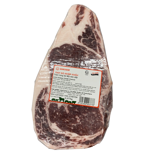 Thăn lưng bò Mỹ cao cấp (USA Ribeye Steak-Choice) – Homefarm - Thực Phẩm Nhập Khẩu Cao Cấp