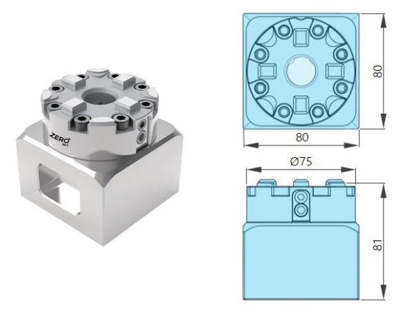 Mâm cặp điện cực cho máy gia công kim loại ZRS-421202 – AZCOM