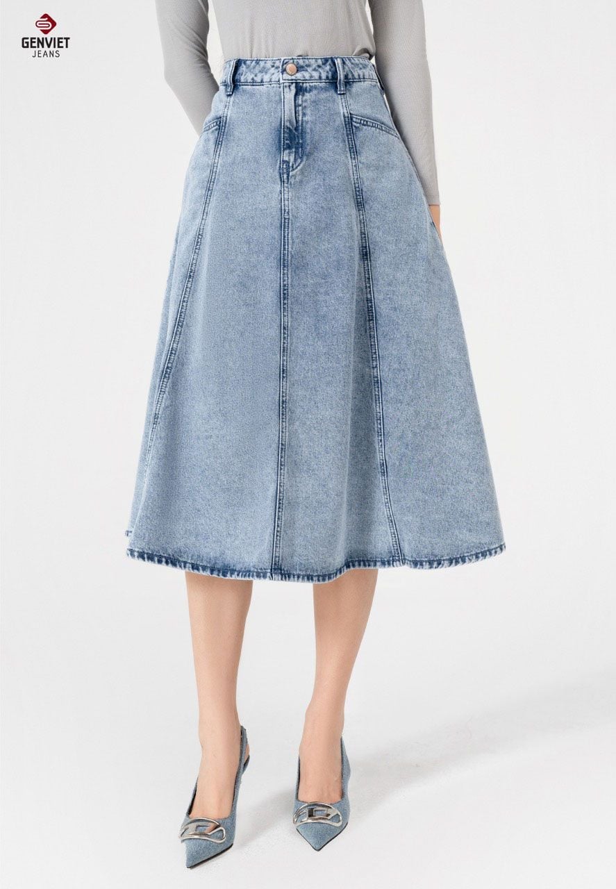 Chân Váy - Juyp Dài Nữ Dáng Xoè TJ227J8413 - Chính Hãng GenViet ...