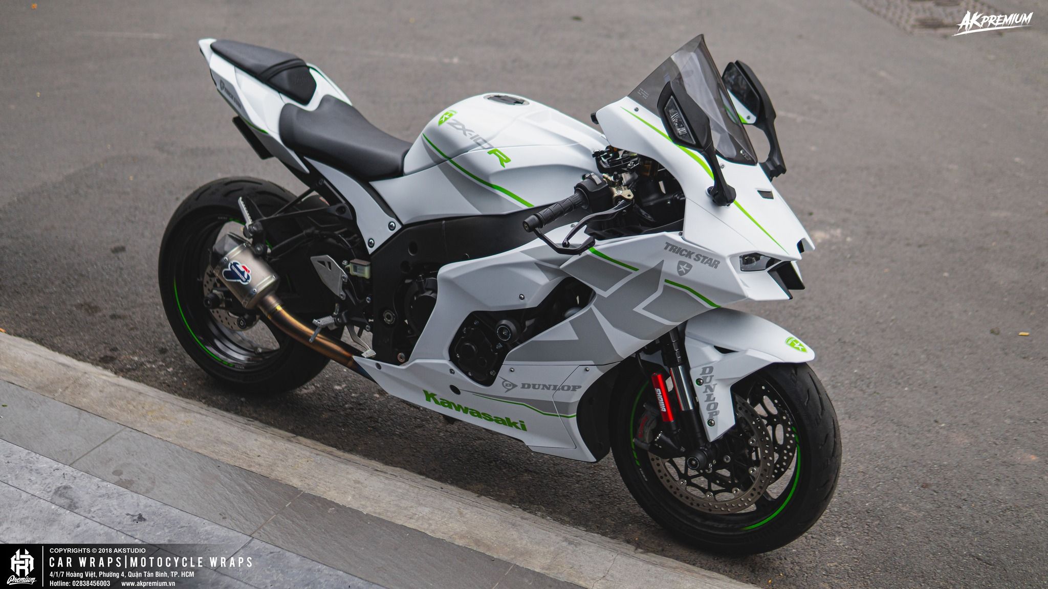 Kawasaki ZX10r được wrap bộ tem Trickstar edition cực ngầu – AK Premium