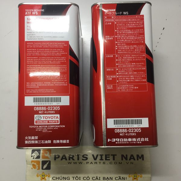 DẦU HỘP SỐ TỰ ĐỘNG TOYOTA WS 08886-02305, 0888602305 – Phụ Tùng Ô Tô ...