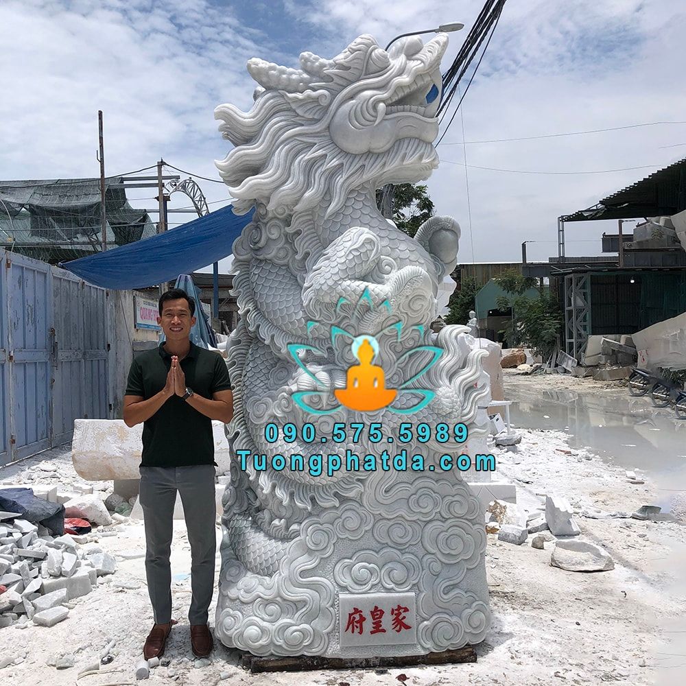 Chế Tác Tượng Rồng Đá Phong Thủy Phun Nước Đẹp Cao 3m – Tượng Phật Đá ...