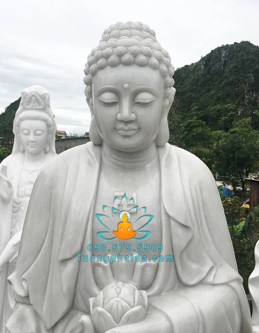 Tôn Tượng Phật Adida Đá Trắng Nguyên Khối Non Nước Cao 2m Đẹp, Giá Tốt ...