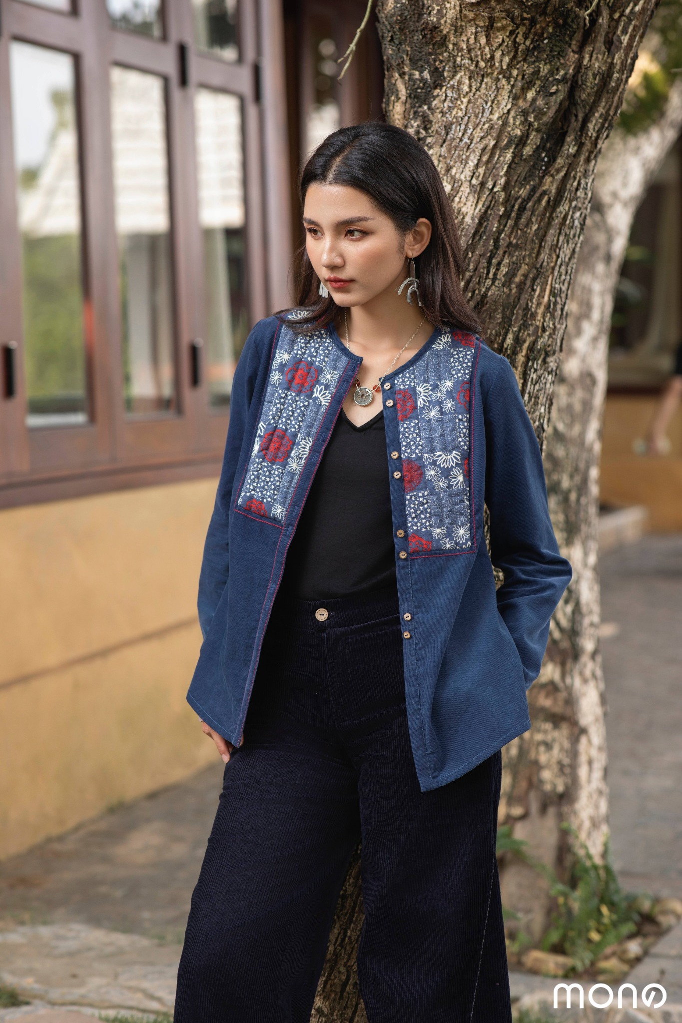 ASM nhung phối cổ - Navy