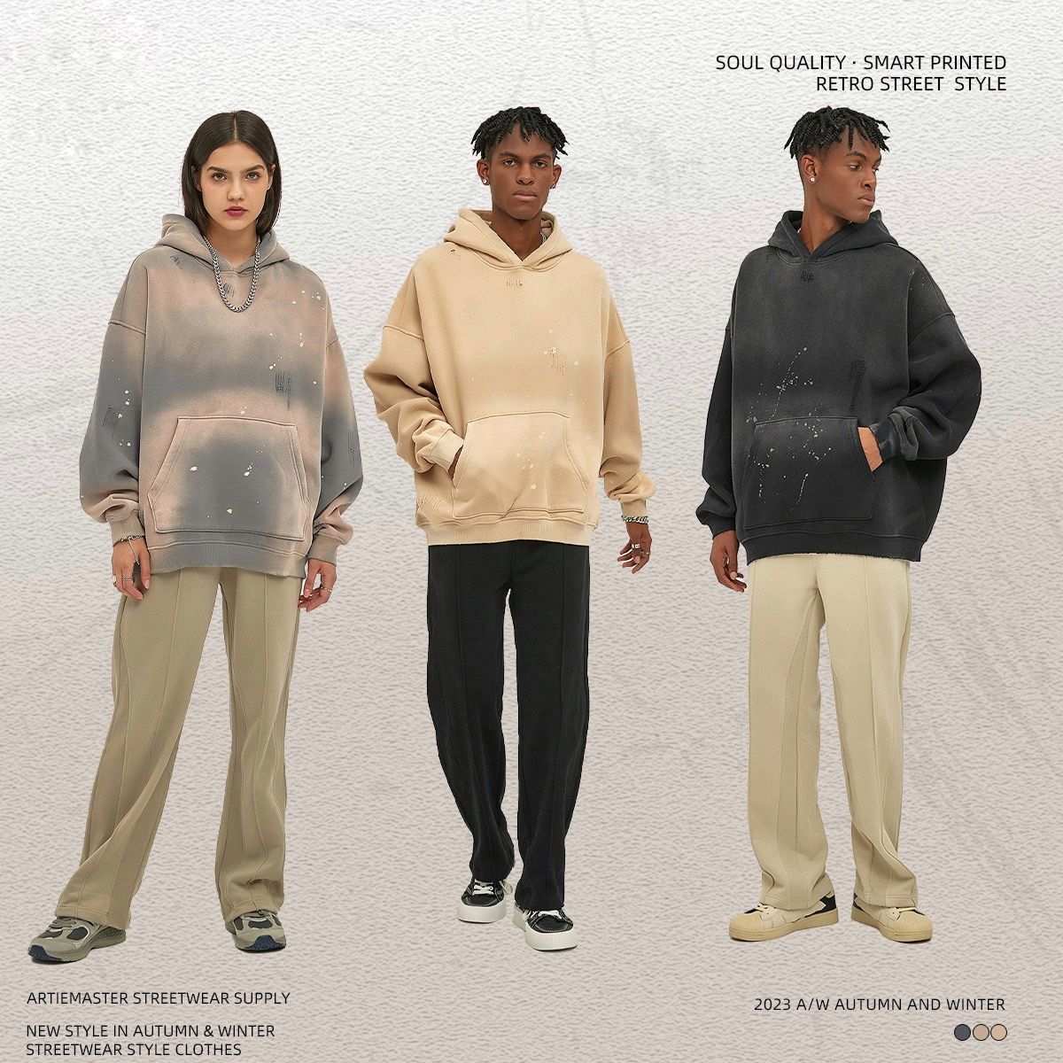 ARTIE ™️| ÁO HOODIE OVERSIZE TRÙM ĐẦU WASH BASIC AR 2521 – T2NG