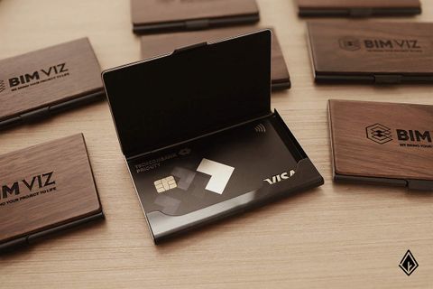 Hộp name card gỗ Walnut | Khắc logo theo yêu cầu – NAU FACTORY