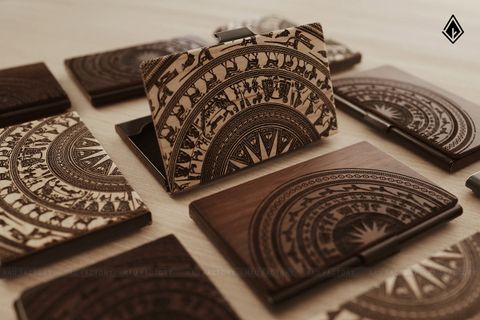 Hộp name card gỗ Maple | Khắc logo theo yêu cầu – NAU FACTORY