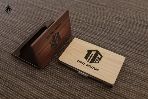 Hộp name card gỗ Walnut | Khắc logo theo yêu cầu – NAU FACTORY