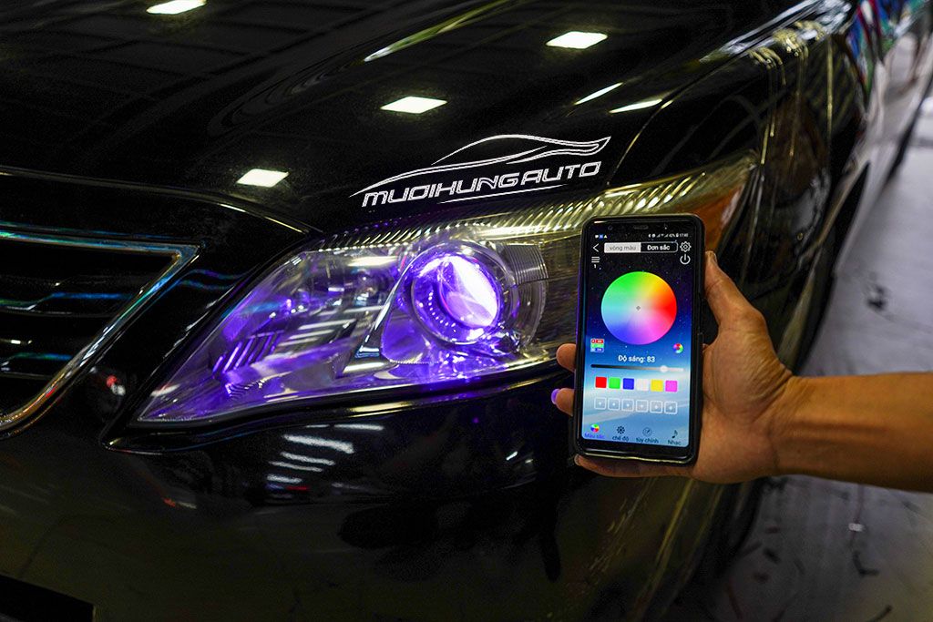 Độ Đèn Bi LED Double Light Lens Osram Và Led Mắt Quỷ Đổi Màu - Mười ...