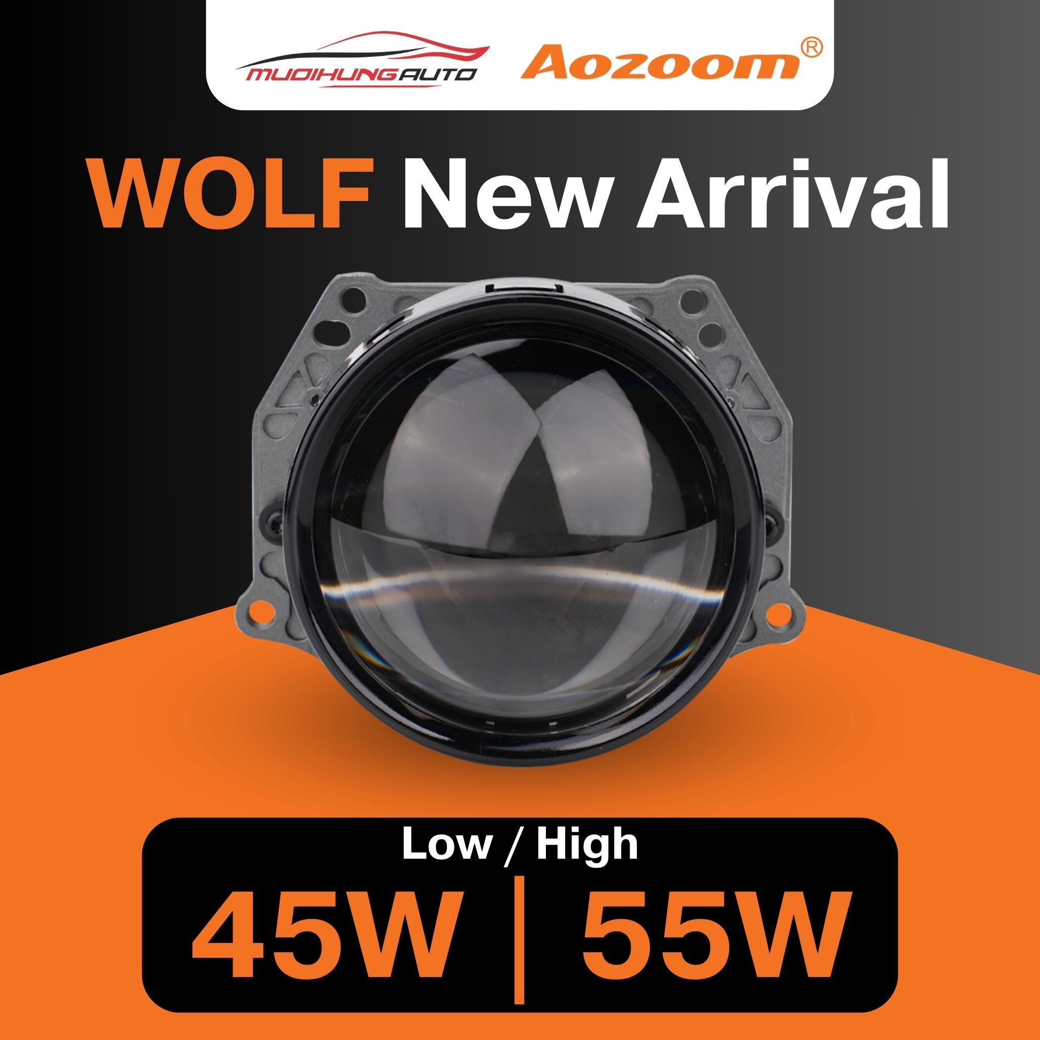 Đèn Bi LED Aozoom MTAZ Wolf New Arrival - Mười Hùng Auto