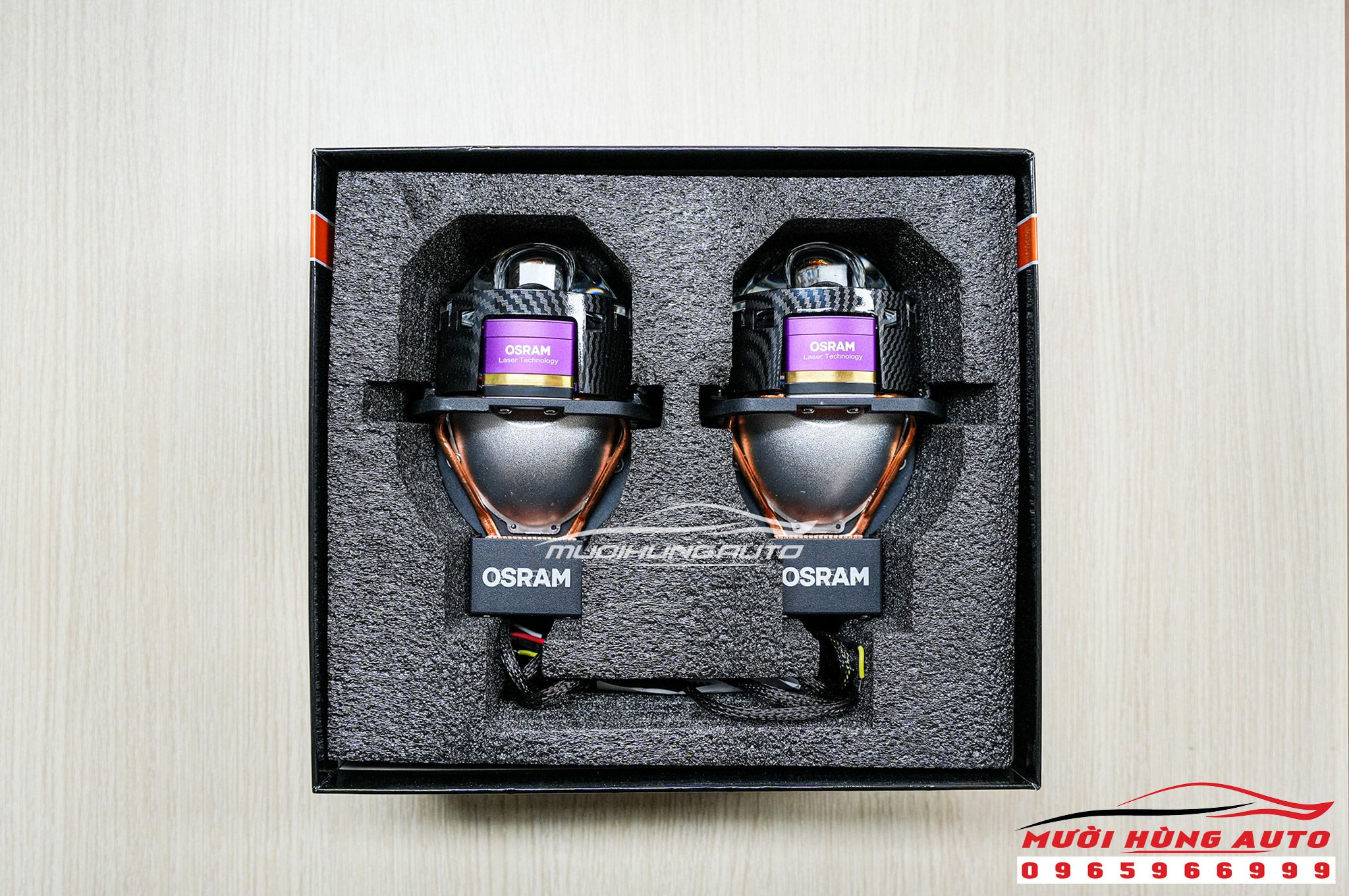 Độ Đèn Bi LED Laser Osram Tăng Sáng Cho Xe Kia Sorento - Mười Hùng Auto