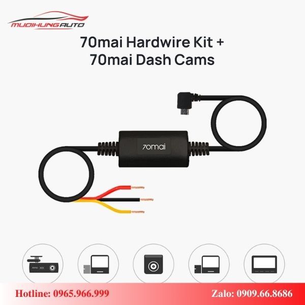 Bộ Kit Nguồn Camera Hành Trình Xiaomi 70mai Micro USB - Mười Hùng Auto