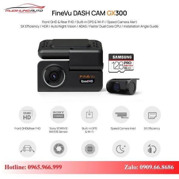 Camera Hành Trình Finevu GX300 - Mười Hùng Auto