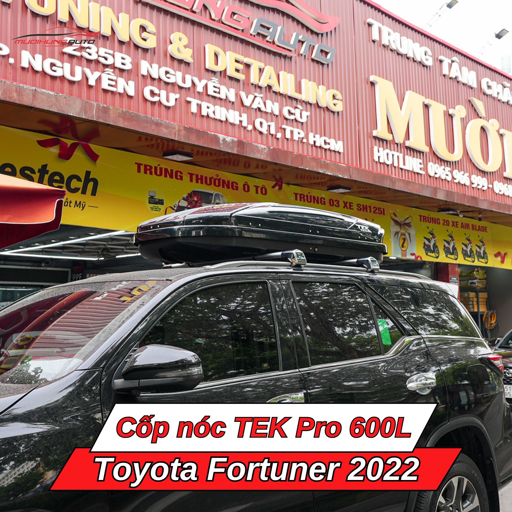 Cốp Nóc TEK Pro 600L Cho Xe Toyota Fortuner 2022 - Mười Hùng Auto