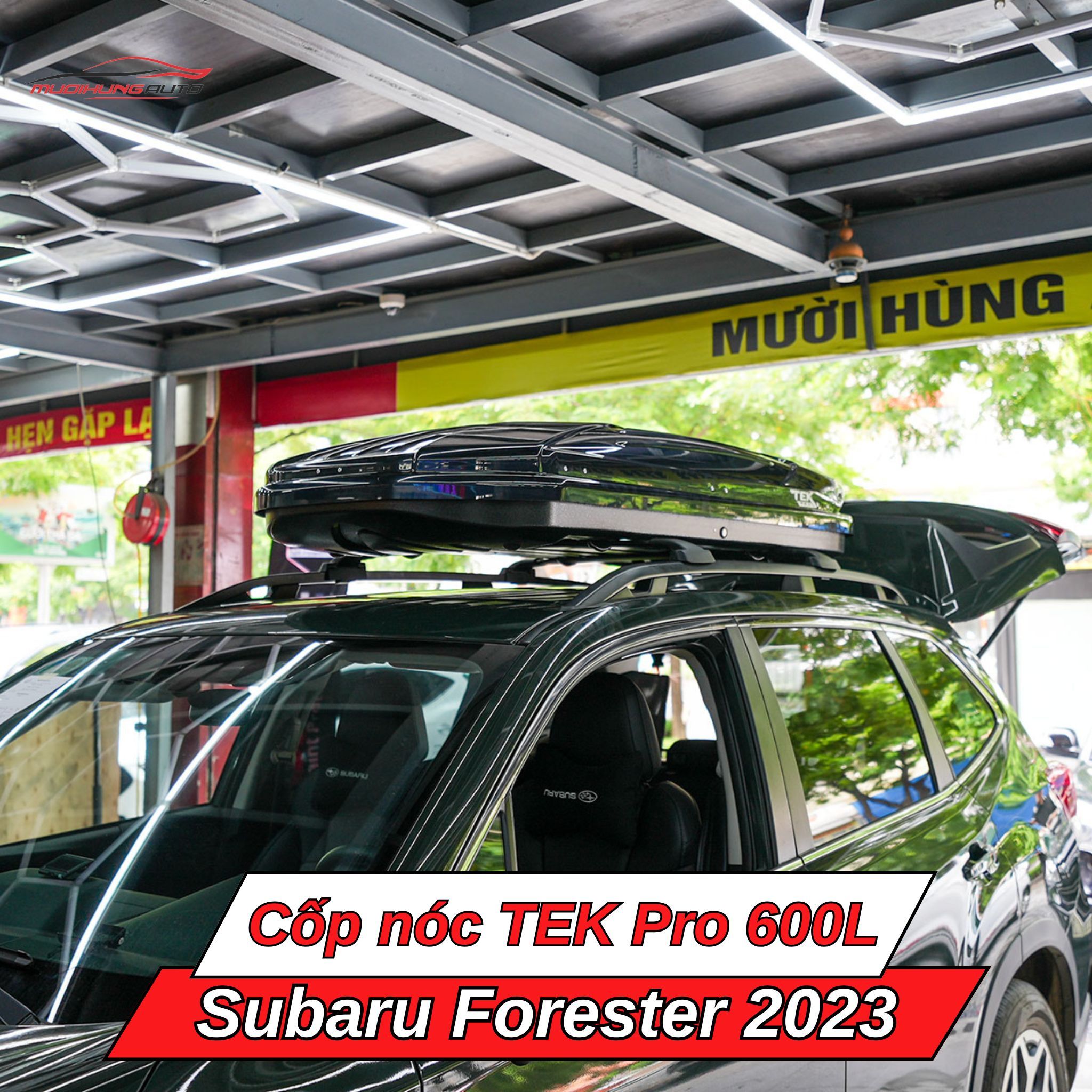 Cốp Nóc TEK Pro 600L Cho Xe Subaru Forester 2023 - Mười Hùng Auto