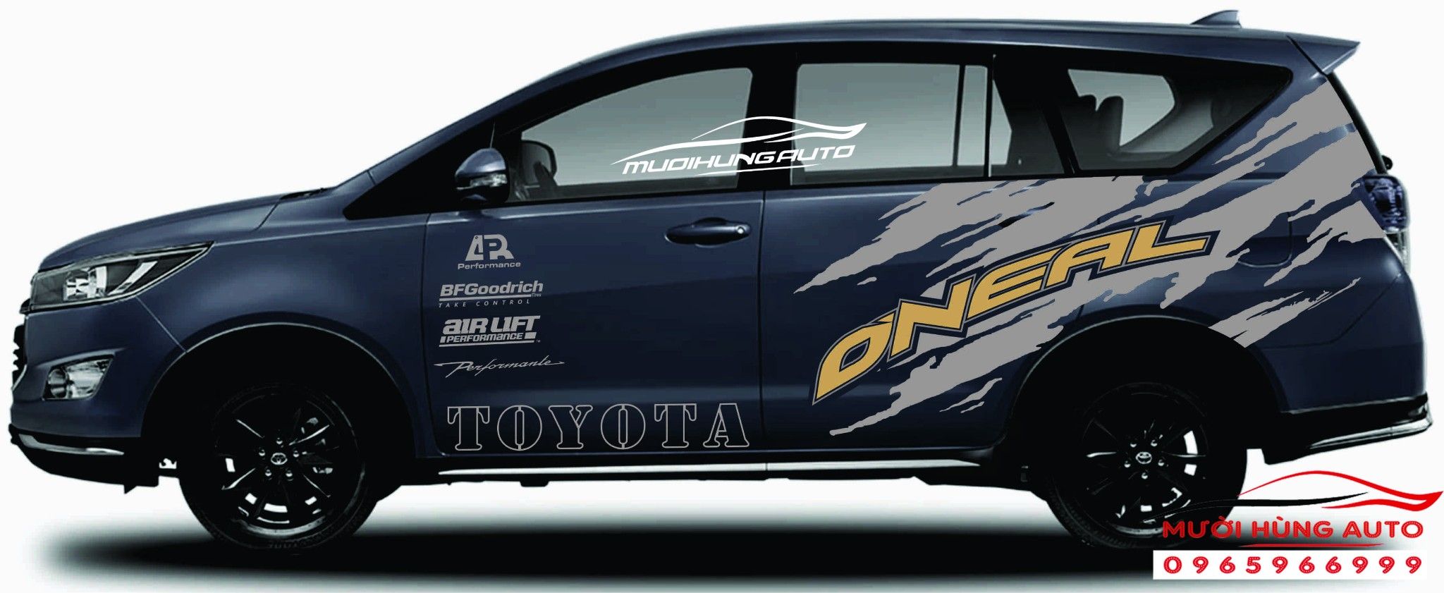 Dán tem decal xe Toyota Innova 2019 - 2020 - Mười Hùng Auto