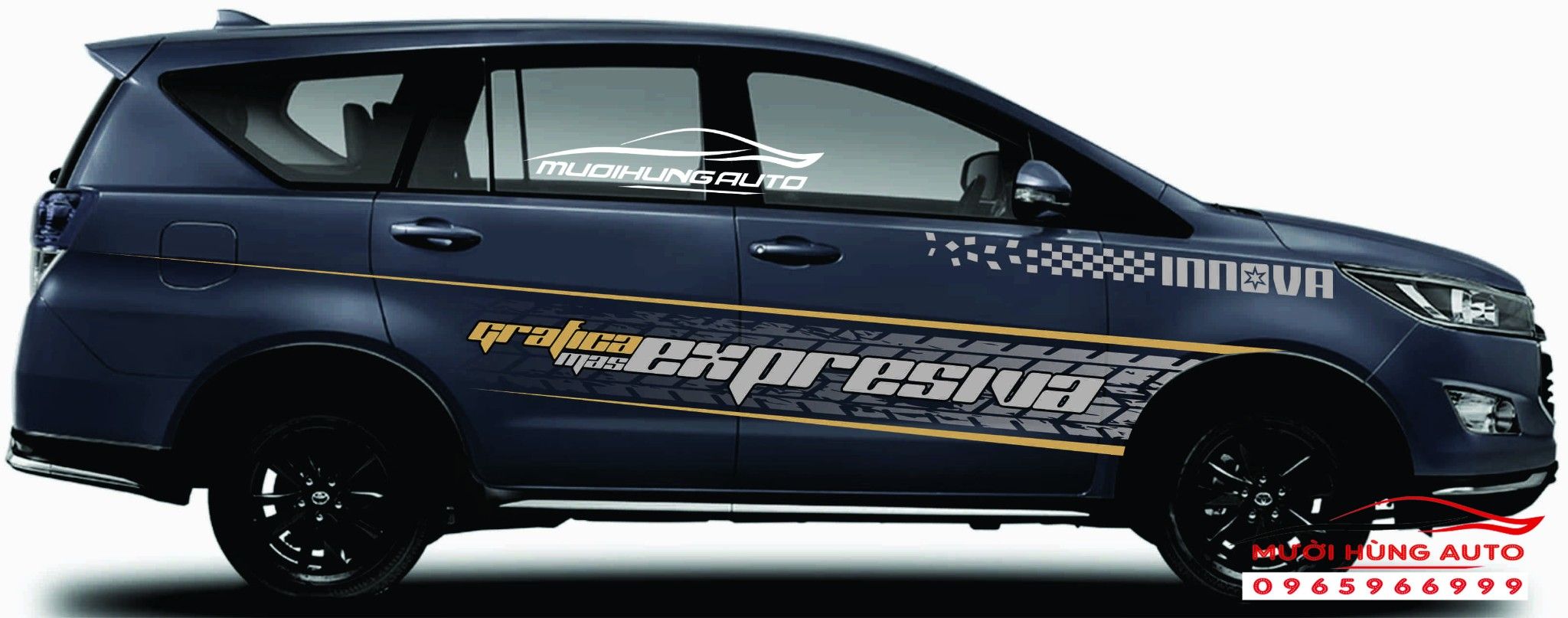 Dán tem decal xe Toyota Innova 2019 - 2020 - Mười Hùng Auto