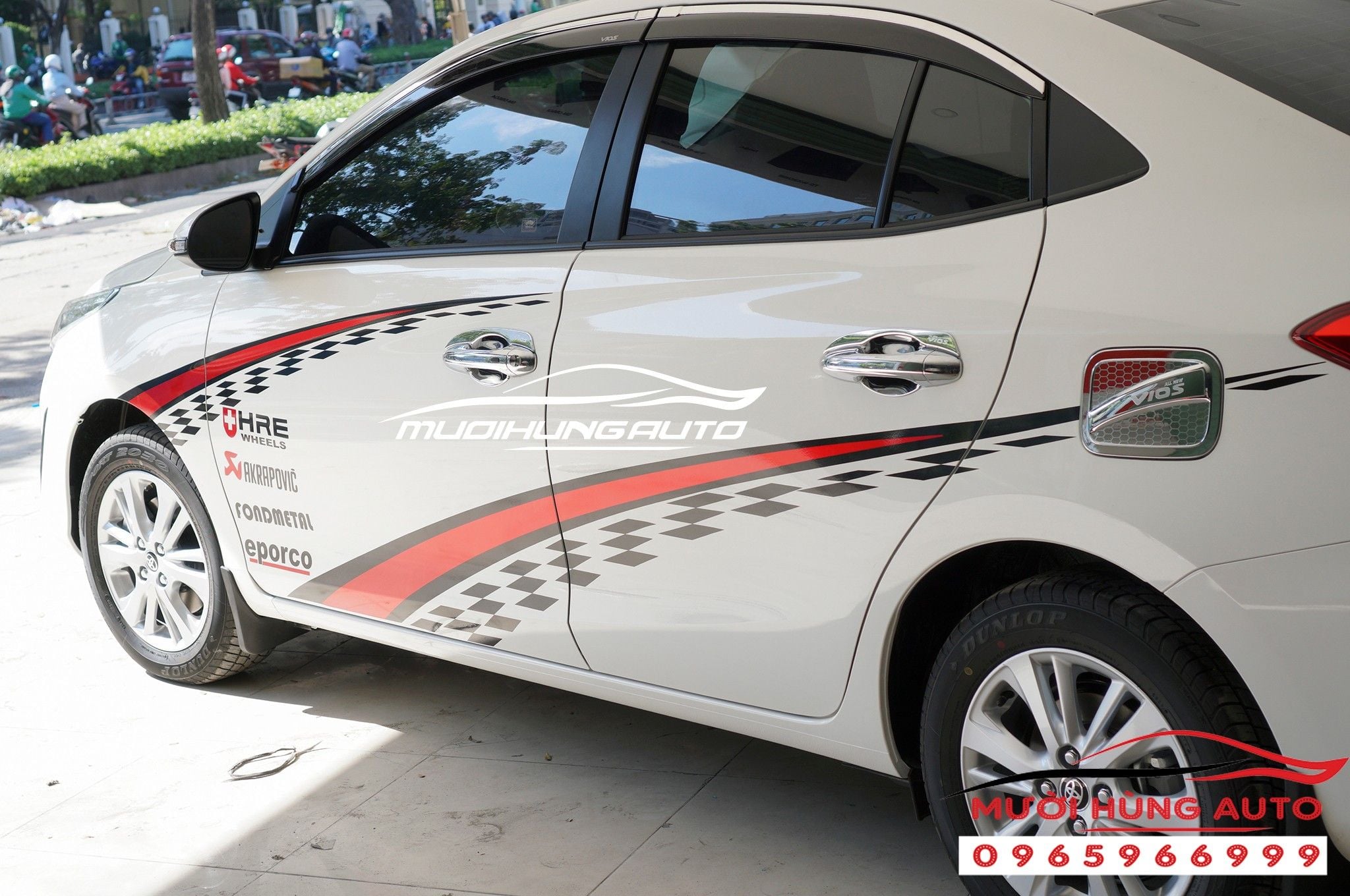 DECAL DÁN TEM Ô TÔ XE TOYOTA VIOS CHÍNH HÃNG - Mười Hùng Auto