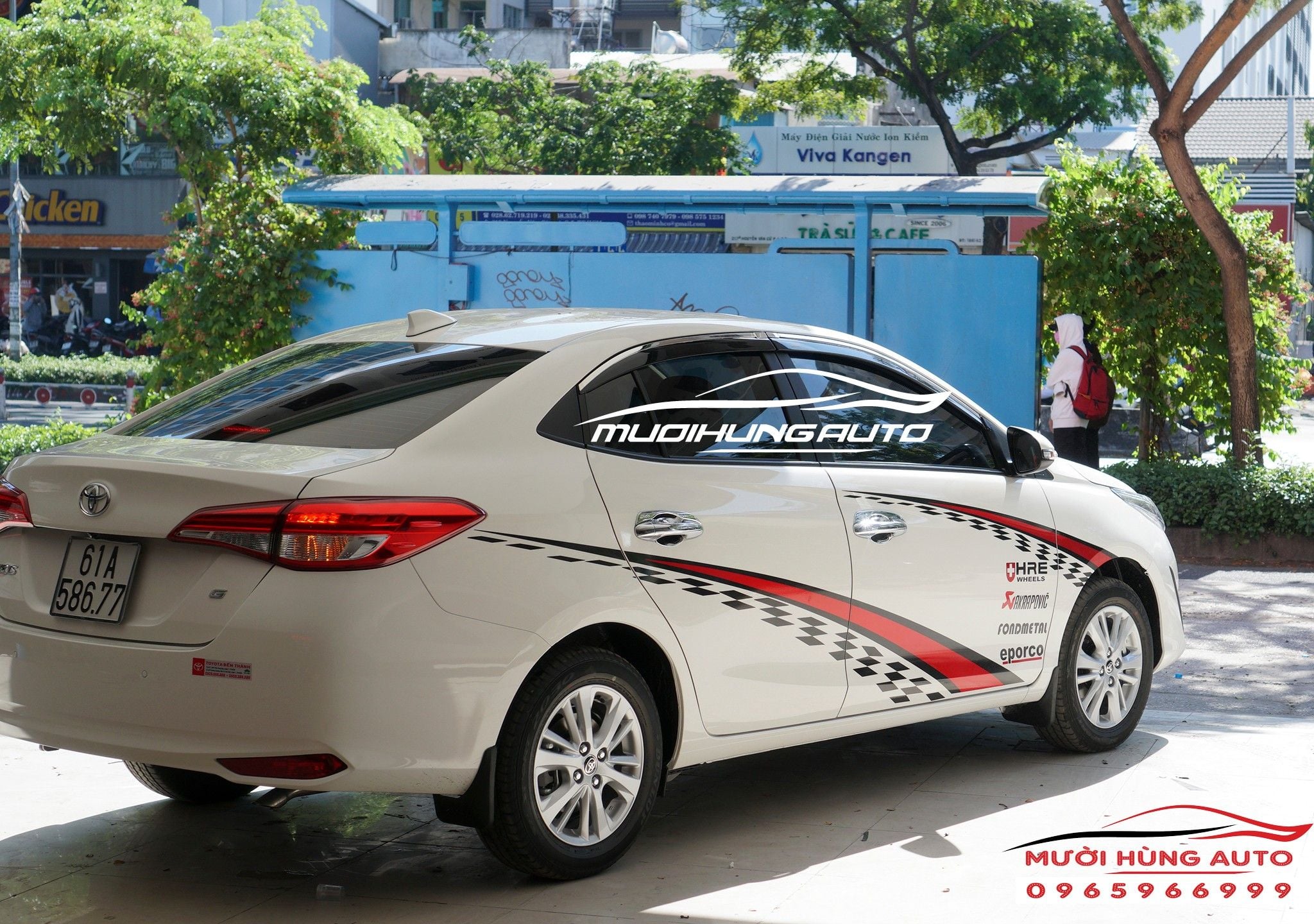 DECAL DÁN TEM Ô TÔ XE TOYOTA VIOS CHÍNH HÃNG - Mười Hùng Auto