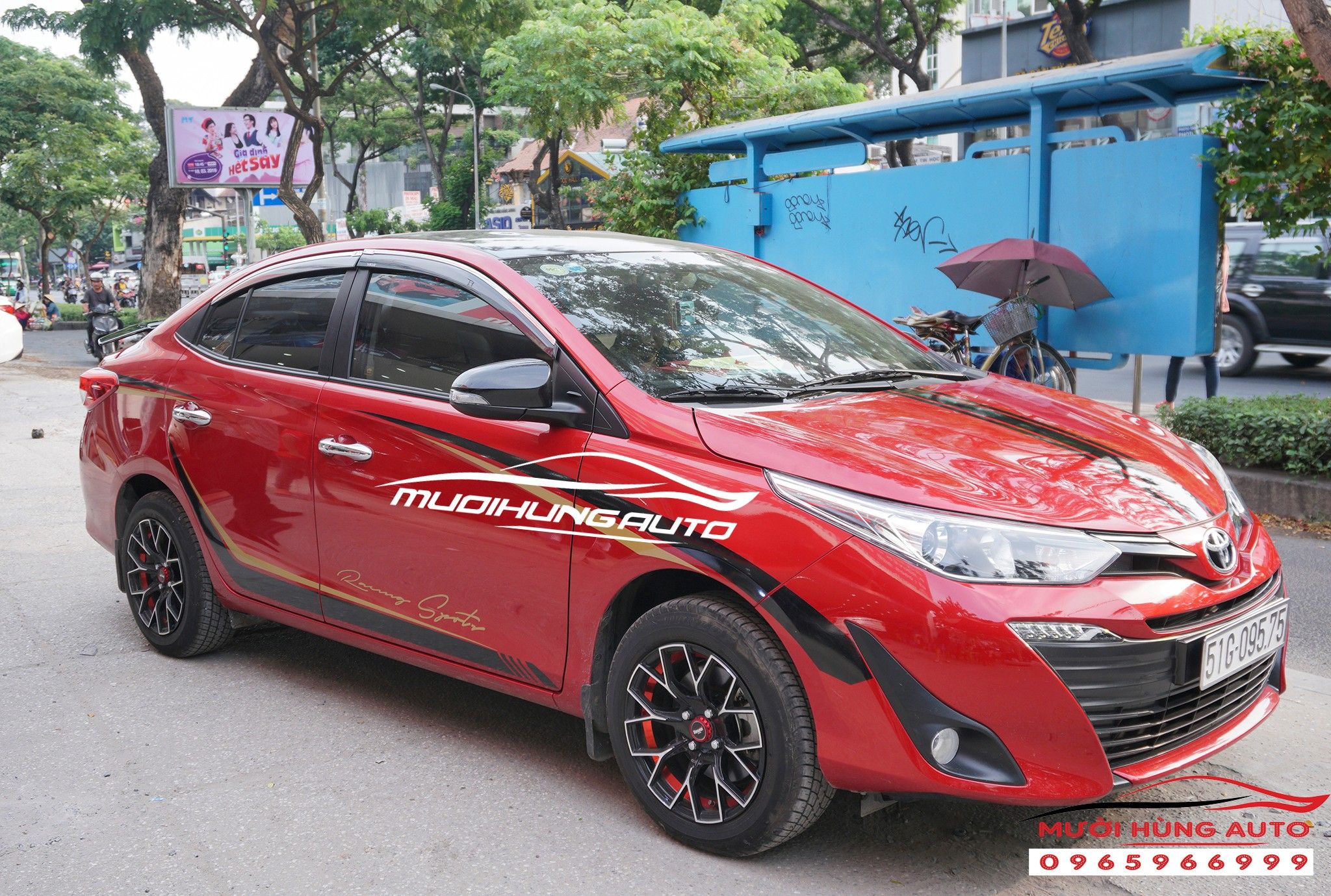 DECAL DÁN TEM Ô TÔ XE TOYOTA VIOS CHÍNH HÃNG - Mười Hùng Auto