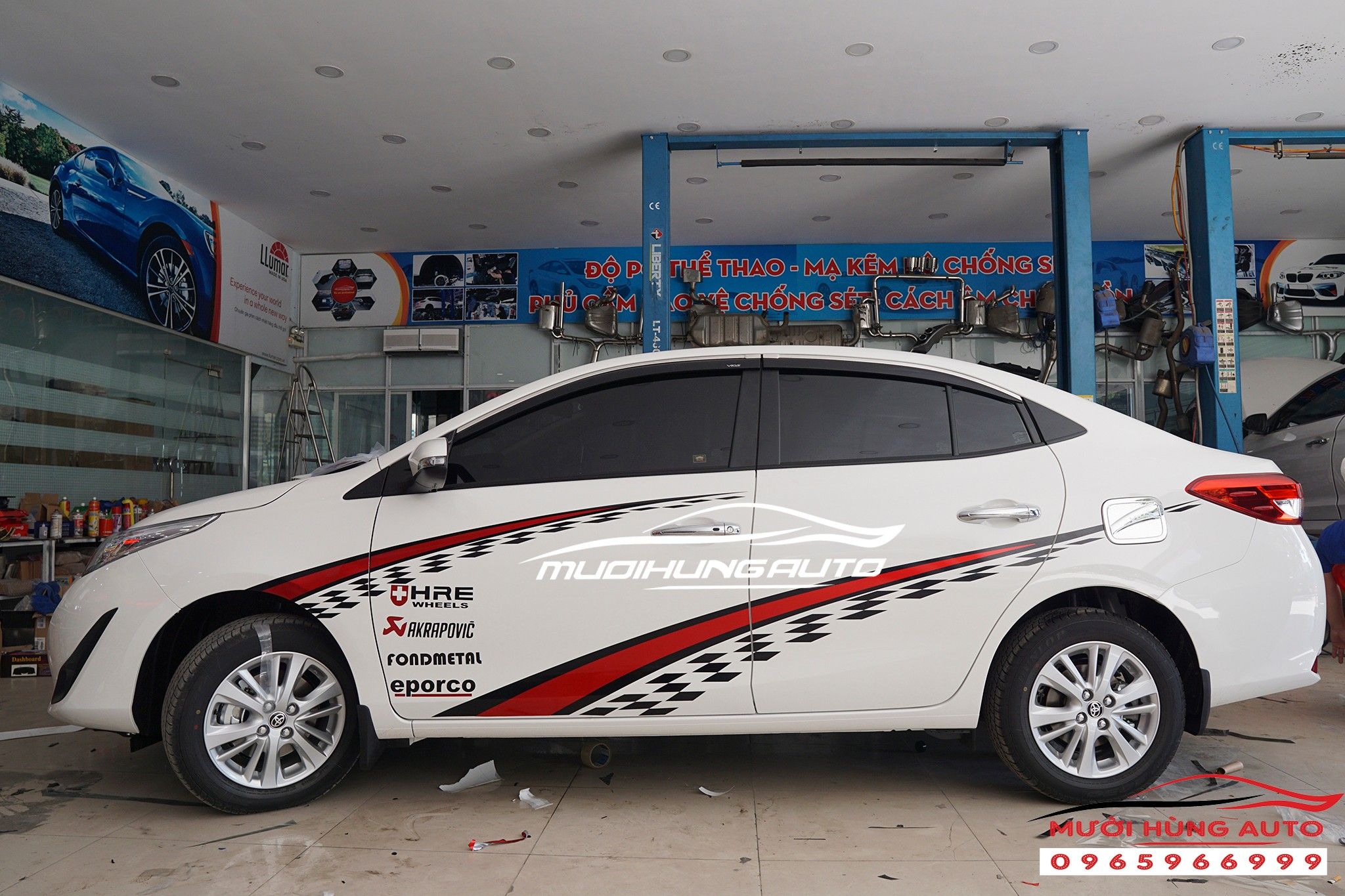 DECAL DÁN TEM Ô TÔ XE TOYOTA VIOS CHÍNH HÃNG - Mười Hùng Auto