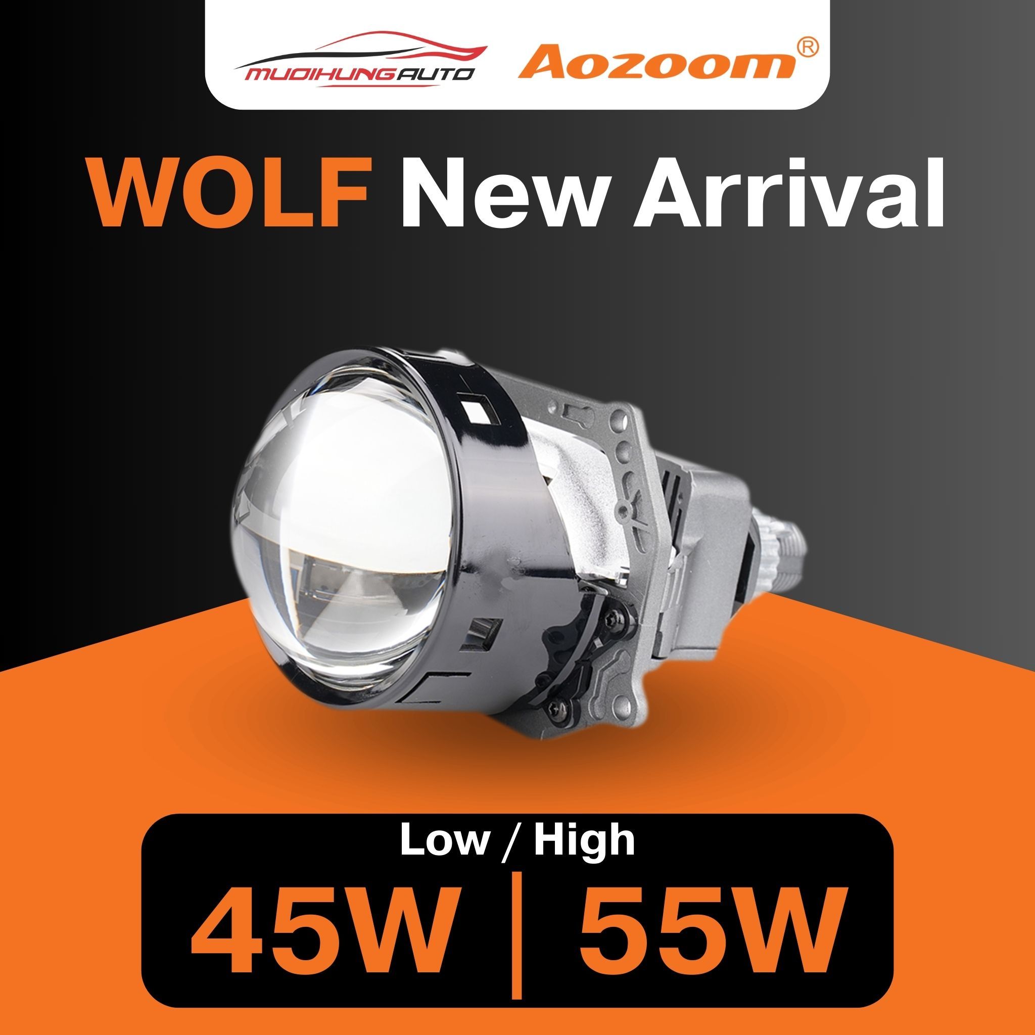 Đèn Bi LED Aozoom MTAZ Wolf New Arrival - Mười Hùng Auto