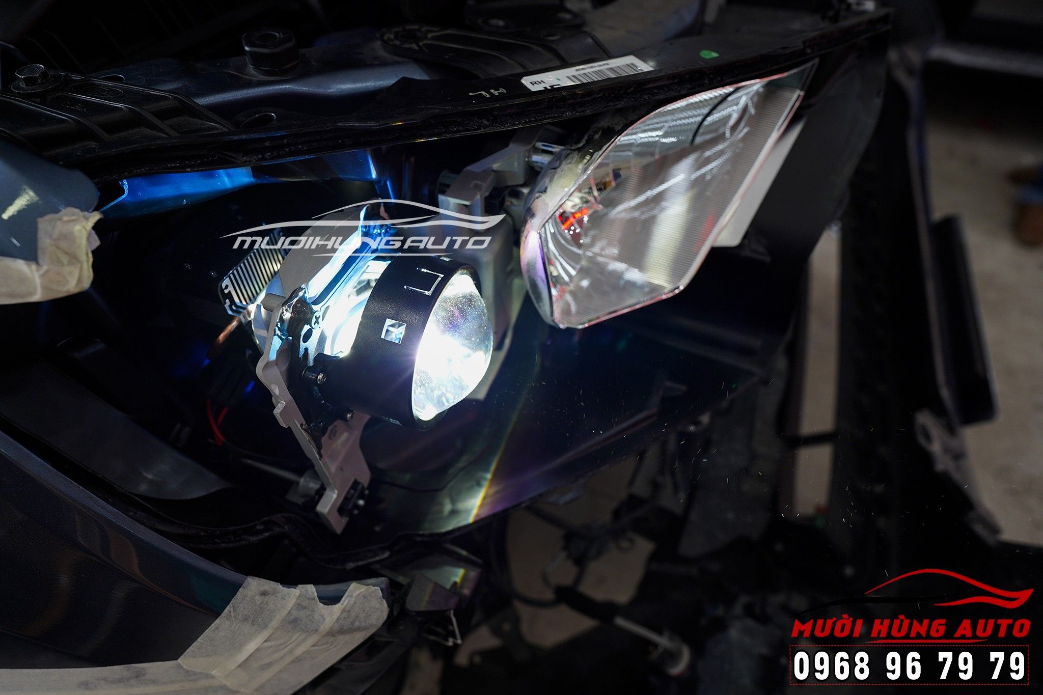 Độ Bi LED JAGUAR Tăng Sáng Xe Ford Everest - Mười Hùng Auto